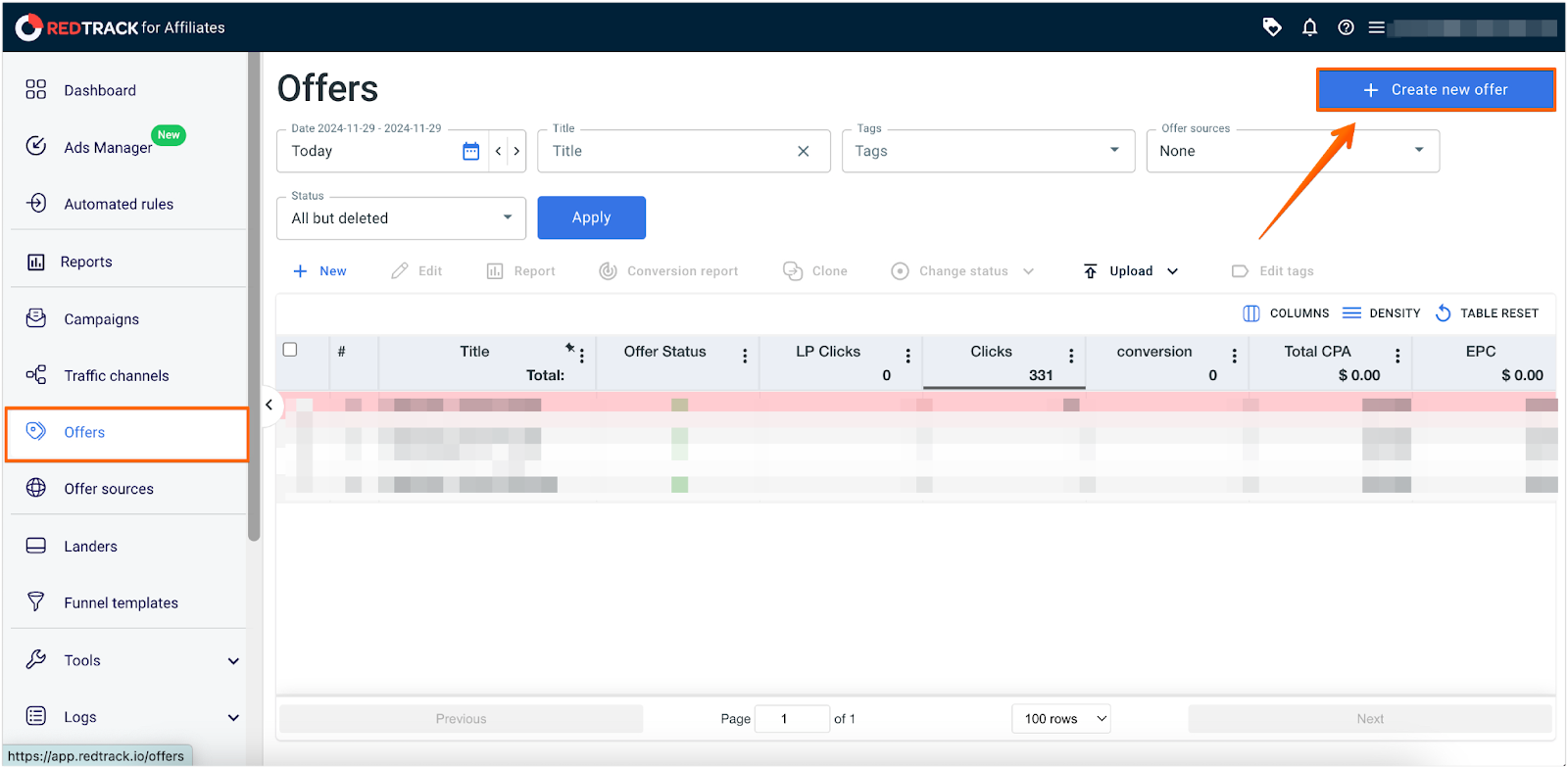 RedTrack Tracker Integration in MGID Ads